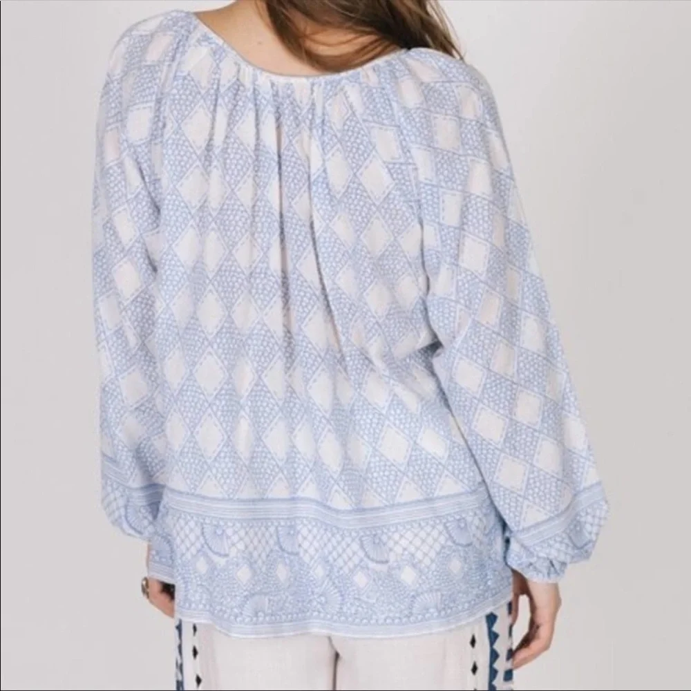 RAGA | Tops | Raga Santa Barbara Embroidered Blouse Boho Peasant | Poshmark